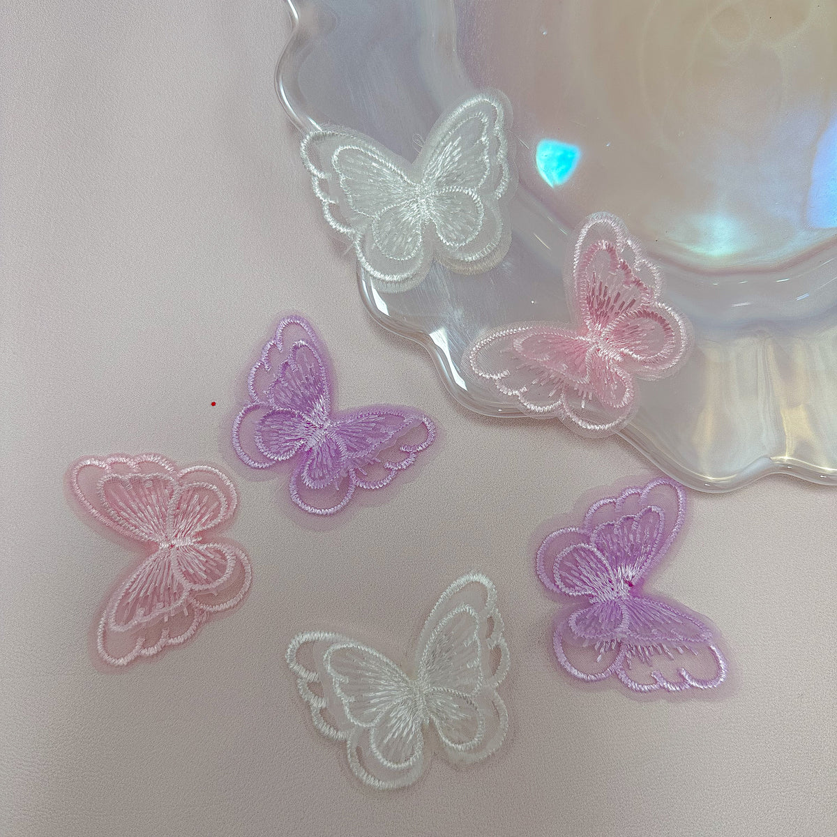 Embroidery Double Butterflies – www.glitterglitteronthewall.com