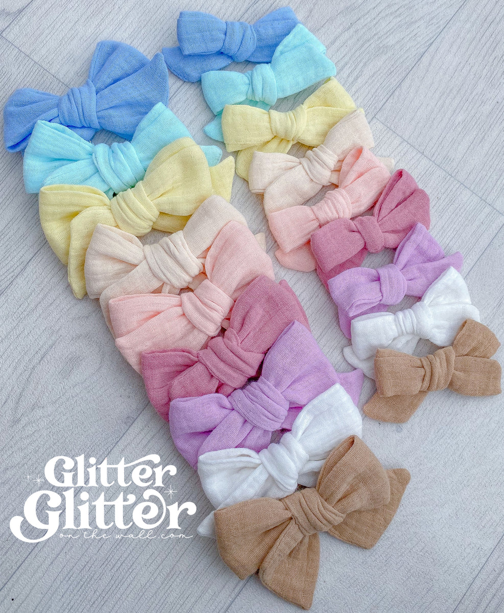 Muslin Bow Strips – www.glitterglitteronthewall.com