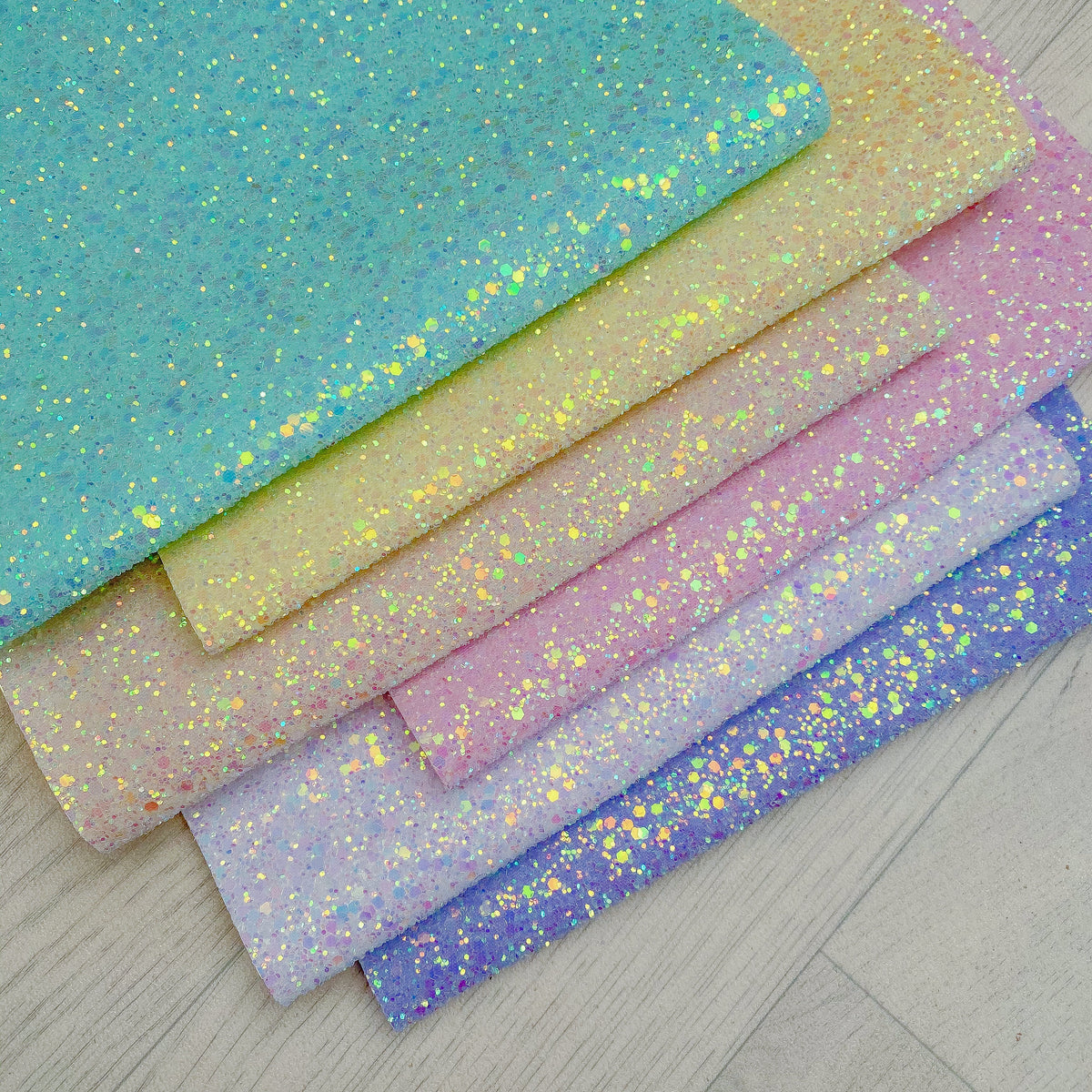 Pastel Iridescent Bundle 6 sheets A4 – www.glitterglitteronthewall.com
